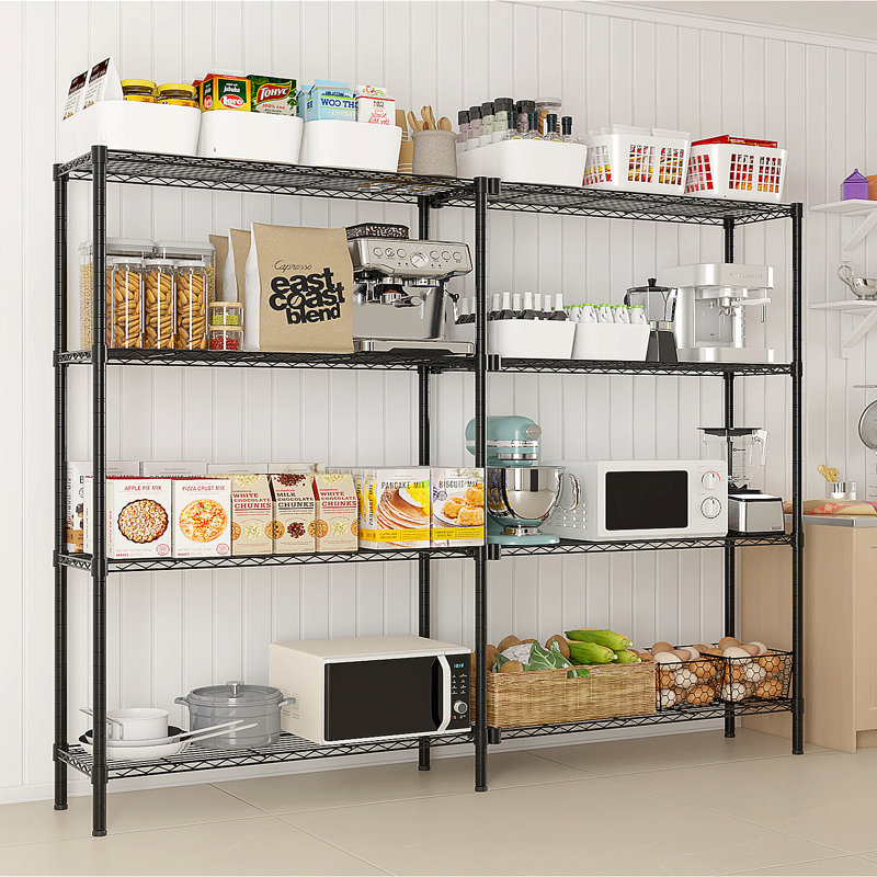 Rebrilliant Olachi 69.7'' W Metal Shelving Unit & Reviews | Wayfair